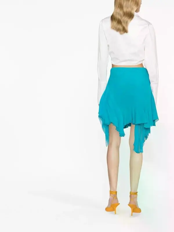 Versace Asymmetric Pleated Skirt