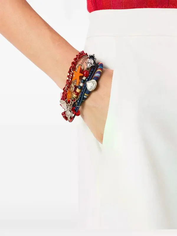 AMIR SLAMA Multi-chain Beaded Bracelet