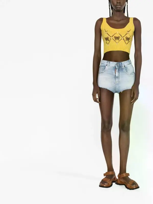 Dsquared2 High-waisted Denim Shorts
