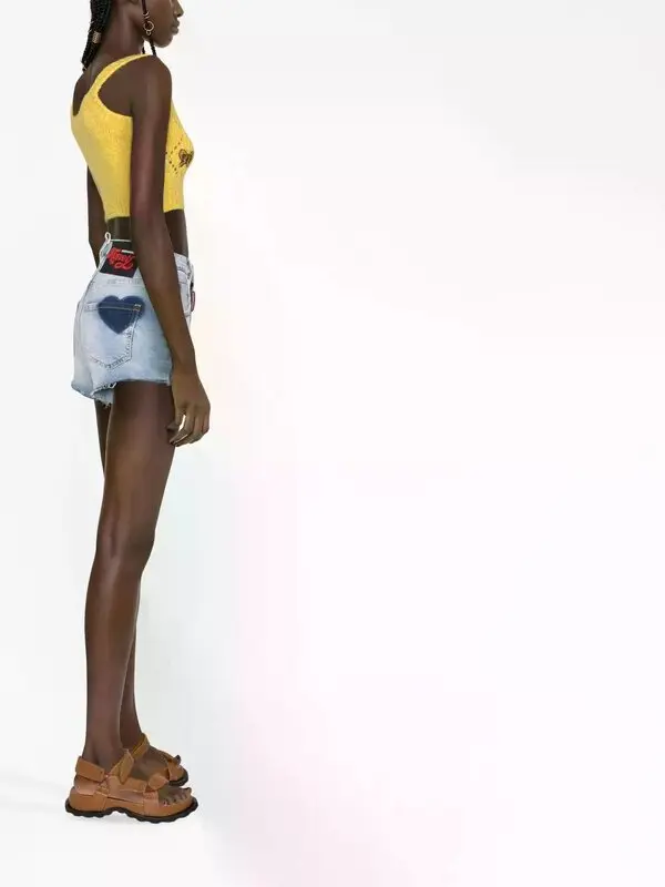 Dsquared2 High-waisted Denim Shorts
