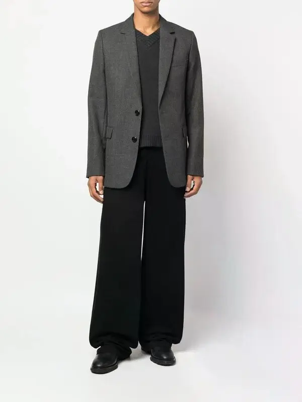 AMI Paris Single-breasted Virgin Wool Blazer
