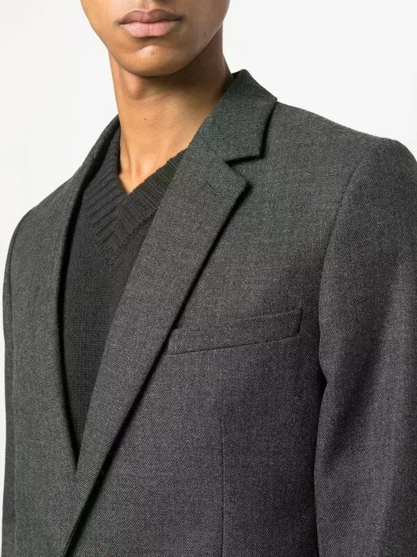 AMI Paris Single-breasted Virgin Wool Blazer