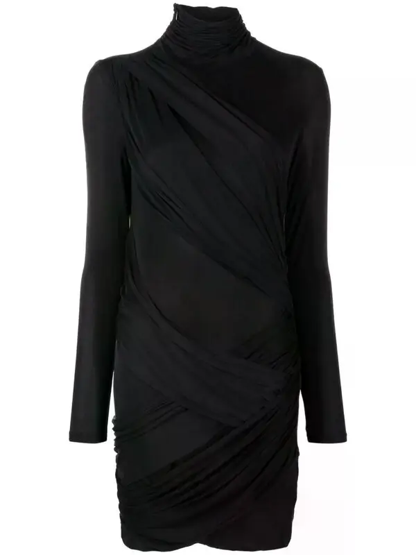 Gauge81 Kores Roll-neck Draped Minidress