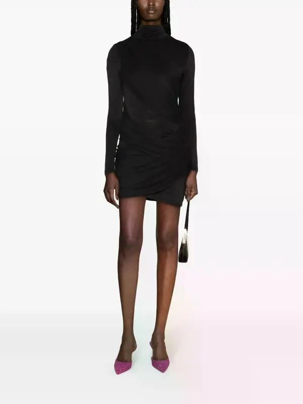 Gauge81 Kores Roll-neck Draped Minidress