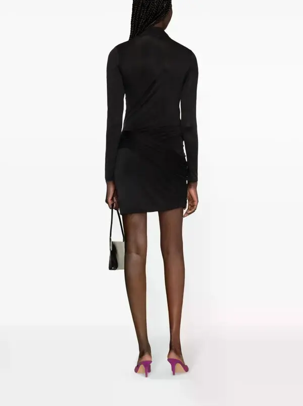 Gauge81 Kores Roll-neck Draped Minidress