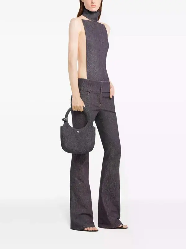 COURREGES Holy Denim Tote Bag - Grey