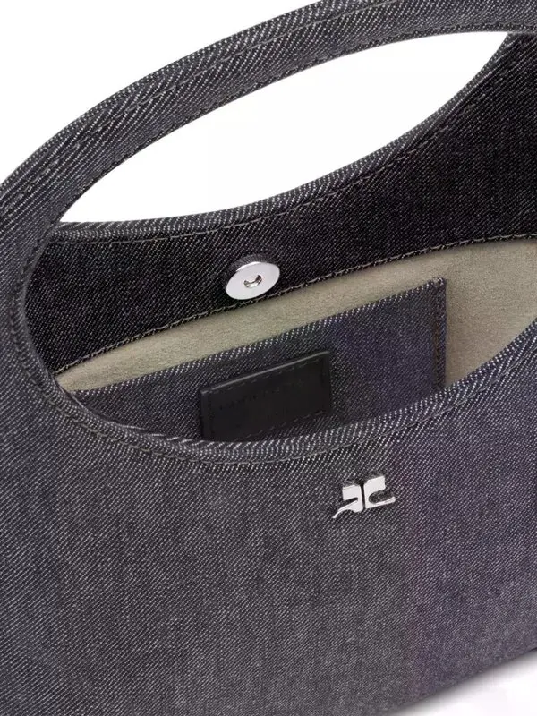 COURREGES Holy Denim Tote Bag - Grey