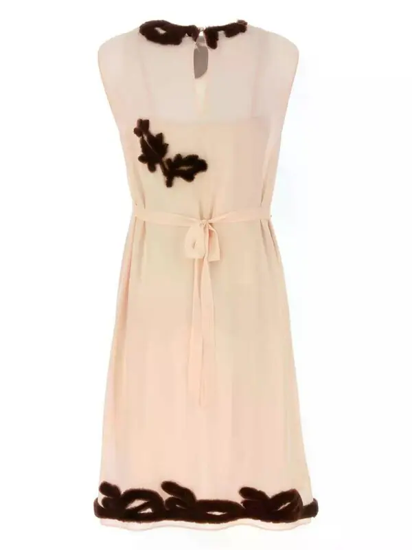 Prada Floral-embroidered Silk Midi Dress