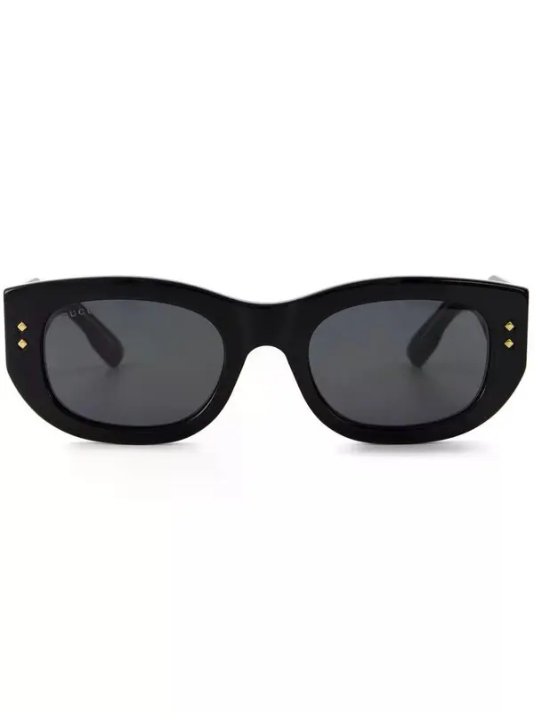Gucci Rectangle-frame Tinted Sunglasses - Black