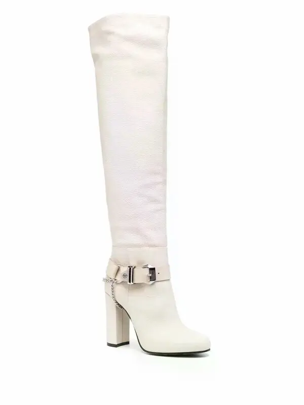 Philipp Plein Buckle-detail Knee-high Boots