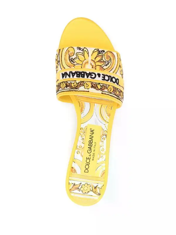 Dolce & Gabbana 40mm Majolica-embroidered Sandals