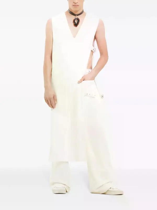 COURREGES Multiple-buckle Denim Dress