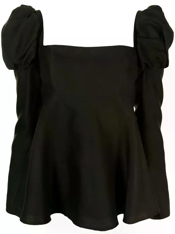 MACGRAW Swifts Silk-blend Blouse - Black