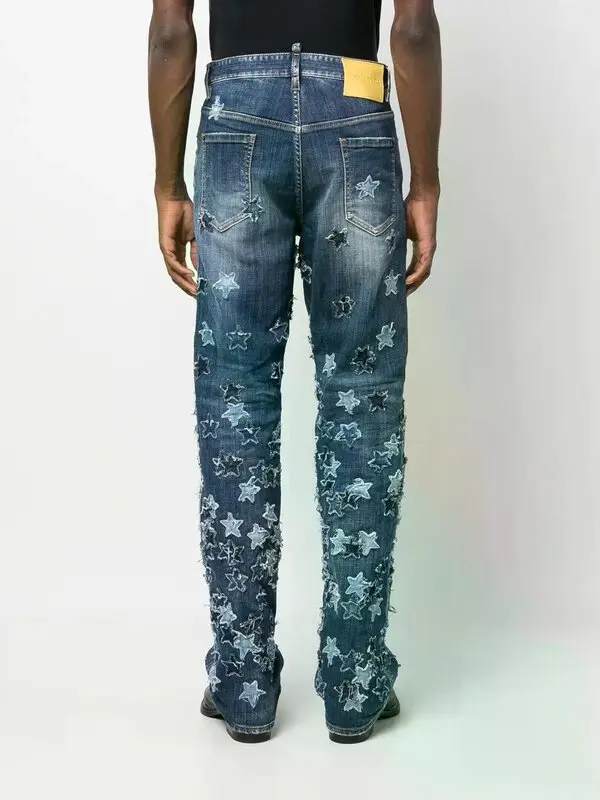 Dsquared2 Star-motif Patchwork Jeans