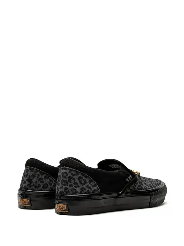 VANS X Cher Strauberry Leopard Print Slip-on Sneakers - Black
