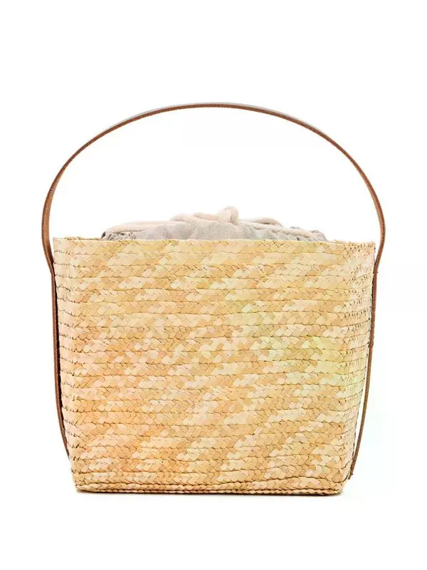 Plan C Woven Raffia Tote Bag