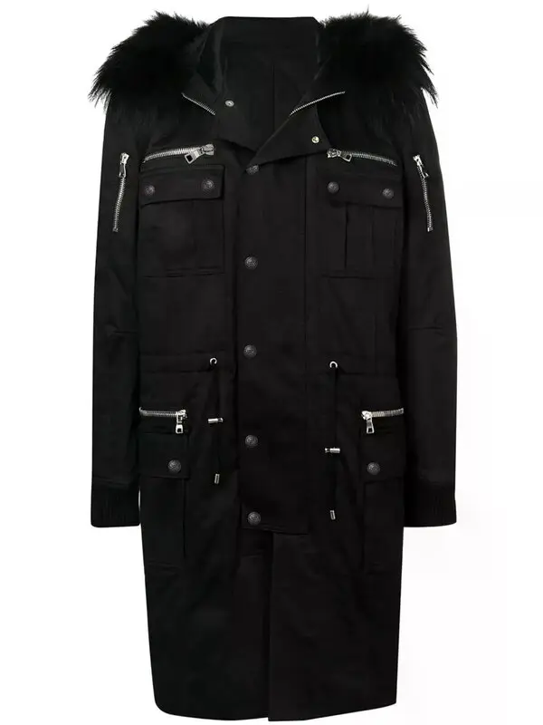 Balmain Faux-fur Trim Parka