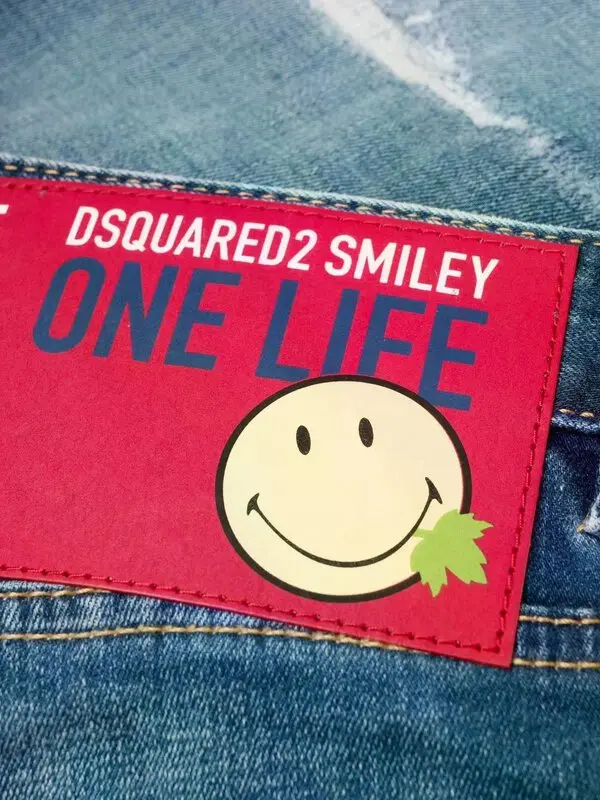 Dsquared2 Smiley Boston Straight-leg Jeans - Blue