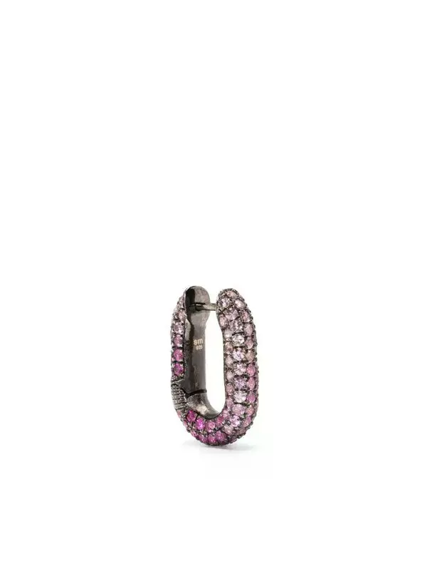 SELIM MOUZANNAR Link Pink Sapphire Single Earring - Silver