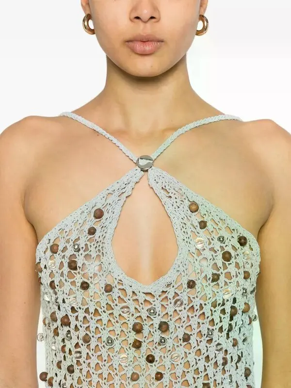 Coperni Beaded Knitted Mini Dress