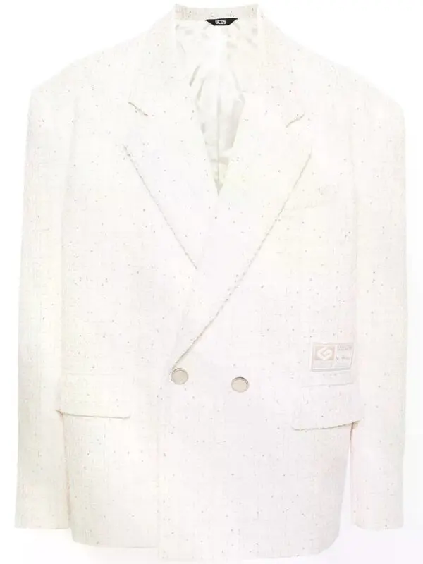 Gcds Sequin-embellished Tweed Blazer - Neutrals