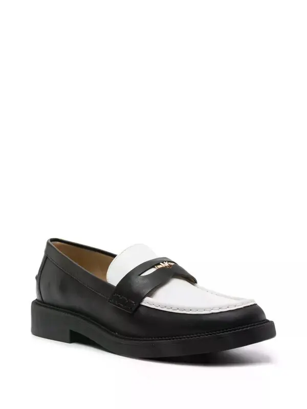 Michael Kors Logo-embossed Penny Leather Loafers