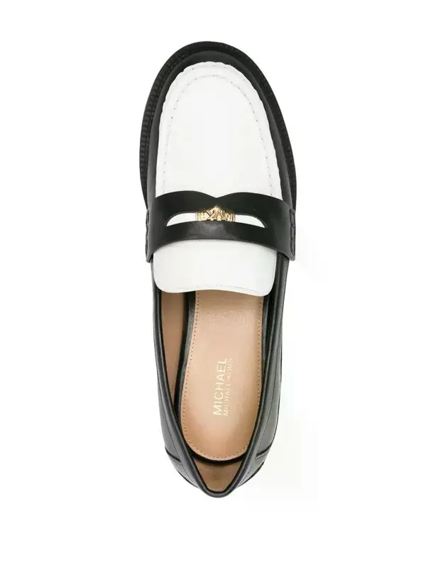 Michael Kors Logo-embossed Penny Leather Loafers
