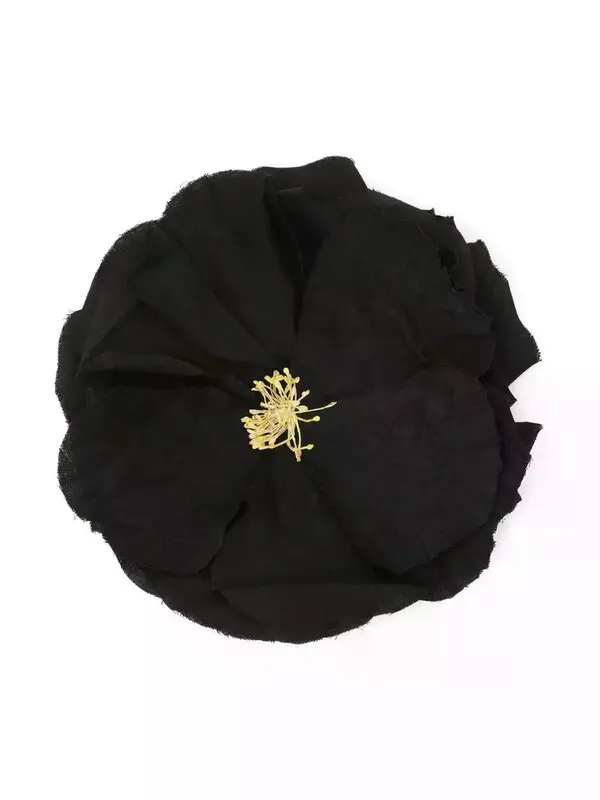Dolce & Gabbana Floral-motif Brooch - Black