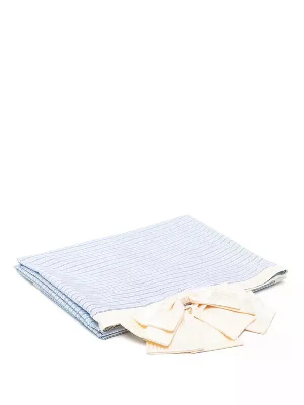 GOHAR WORLD Bow Striped Tablecloth - Blue