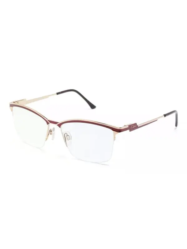 Cazal Square-frame Logo-engraved Glasses