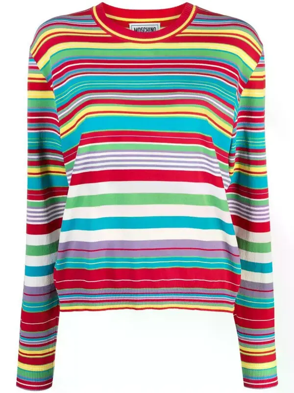Moschino Stripe-pattern Jumper - Red