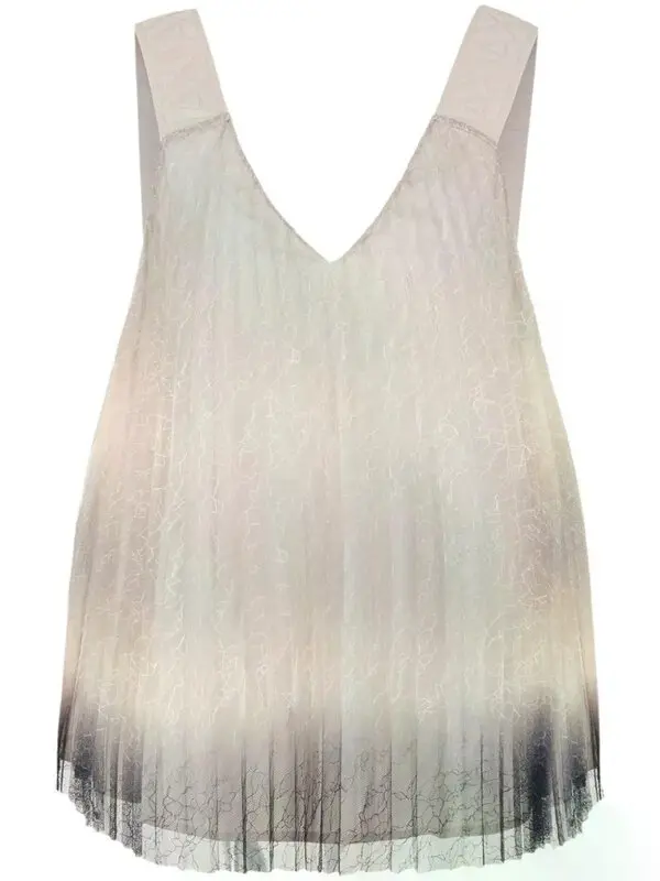 Armani Exchange Gradient Lace Pleated Blouse