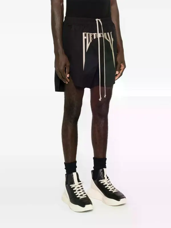 Rick Owens Motif-embroidered Track Shorts