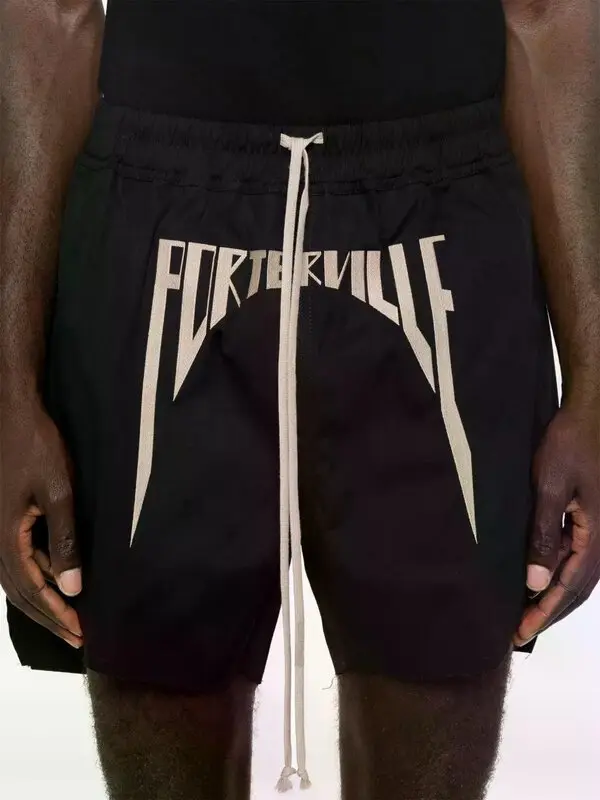 Rick Owens Motif-embroidered Track Shorts