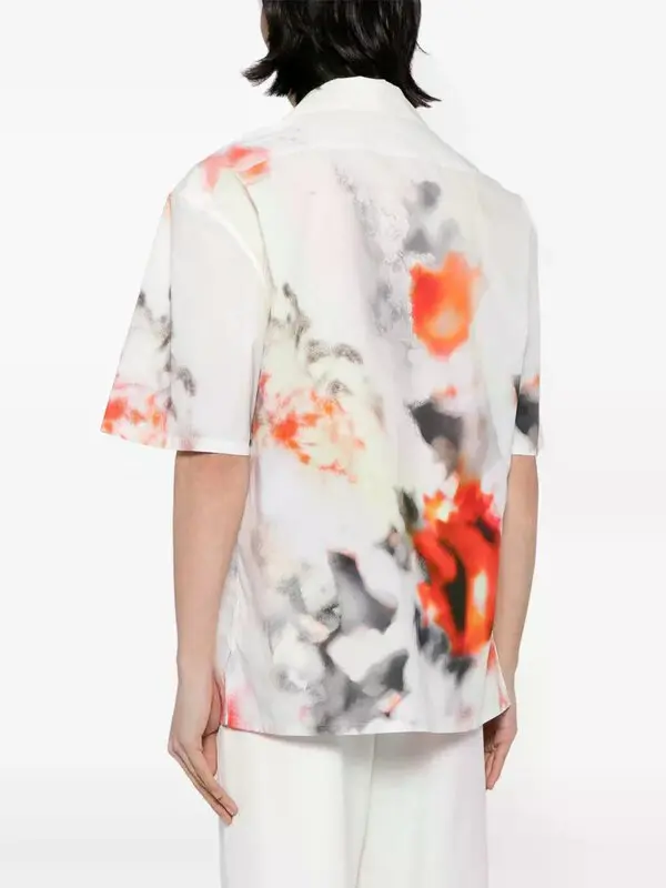 Alexander McQueen Abstract-pattern Cotton Shirt