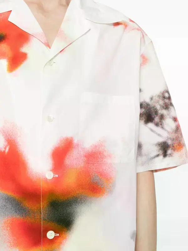Alexander McQueen Abstract-pattern Cotton Shirt