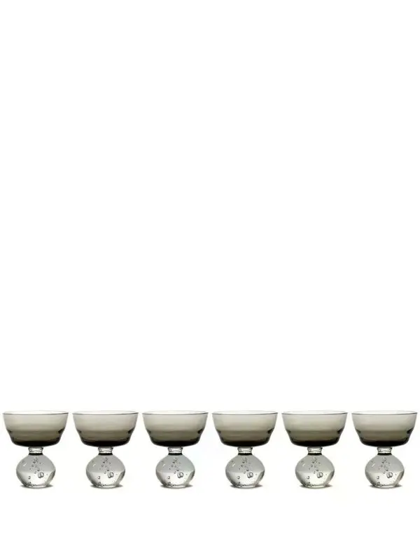 SERAX X Bela Silva Eternal Snow Medium Stemmed Glass - Grey