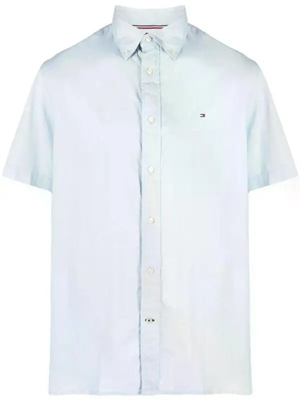 Tommy Hilfiger Logo-embroidered Poplin Shirt