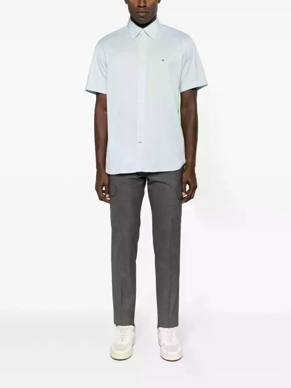Tommy Hilfiger Logo-embroidered Poplin Shirt