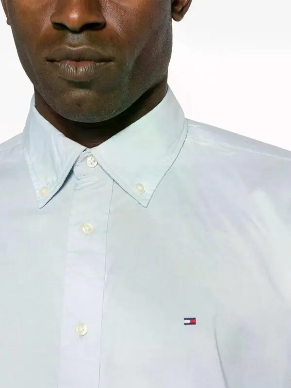 Tommy Hilfiger Logo-embroidered Poplin Shirt