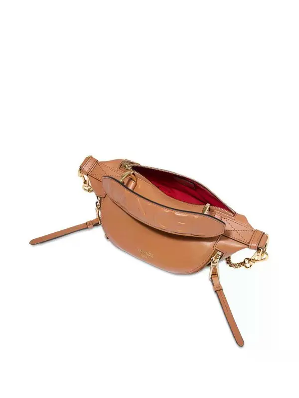 LANCEL Origami Mini Zip Crossbody Bag - Brown