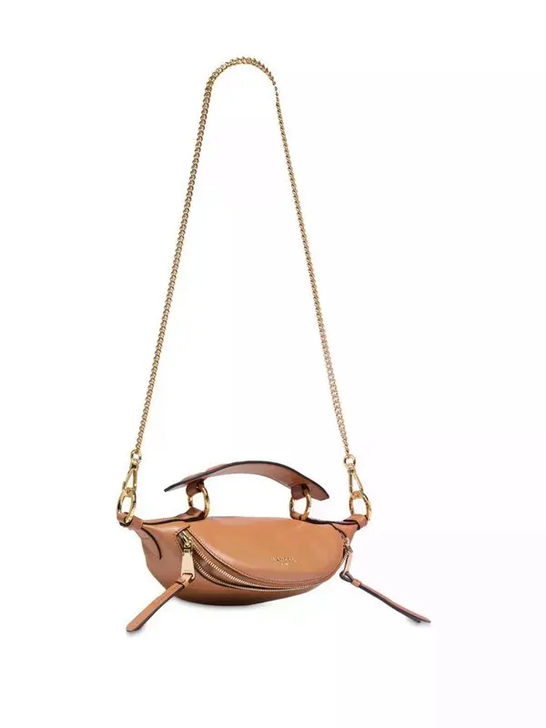 LANCEL Origami Mini Zip Crossbody Bag - Brown