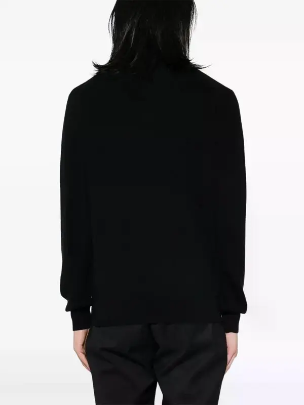 Brioni Wool-cashmere Half-zip Jumper - Black