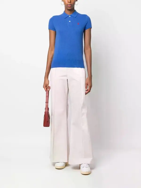Ralph Lauren Polo Pony Cashmere Polo Top