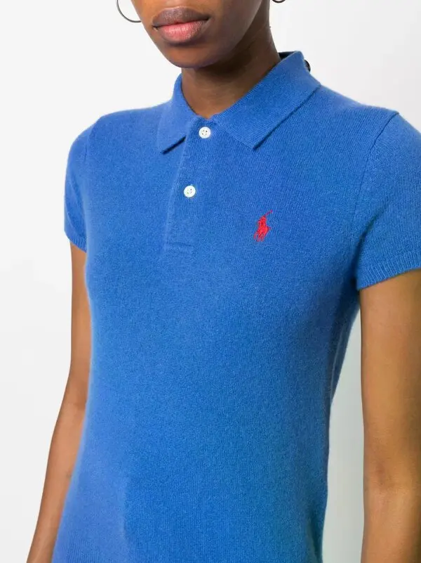 Ralph Lauren Polo Pony Cashmere Polo Top