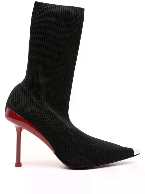 Alexander McQueen Slash Knit 90mm Ankle Boots