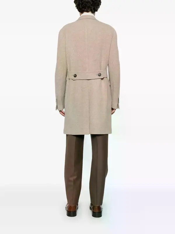 Tagliatore Single-breasted Belted Coat