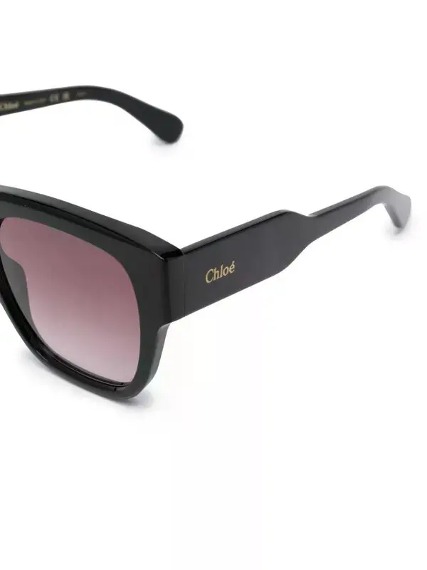 Chloé Polished Square-frame Sunglasses - Black
