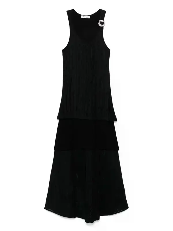 WALES BONNER Serenity Midi Dress - Black