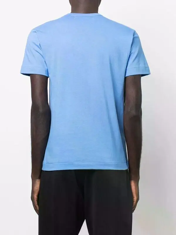Play Comme Des Garcon Logo-patch Short-sleeve T-shirt - Blue